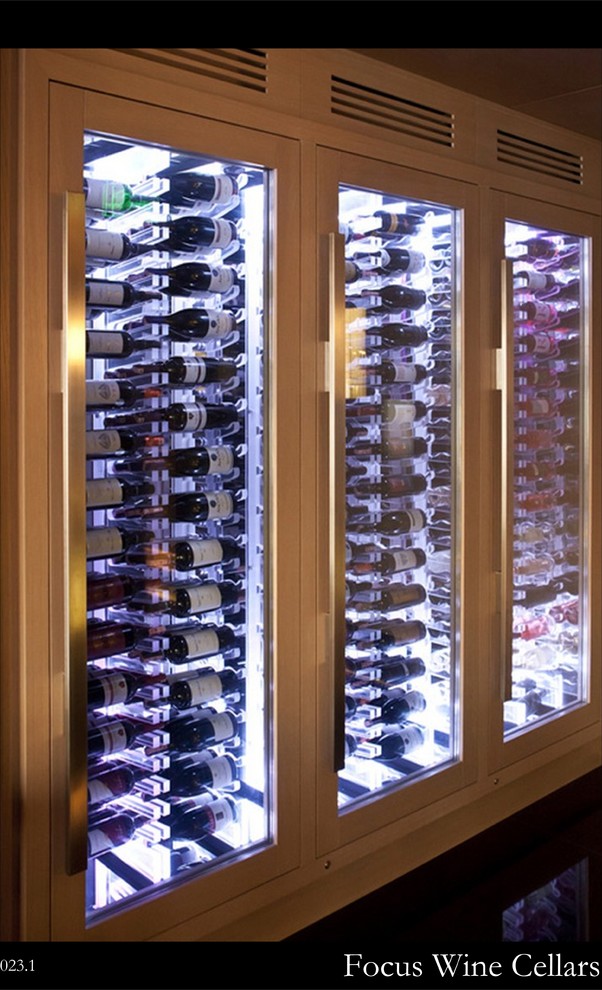 Custom Wine Cabinet with Multiple Temperature Compartments ...