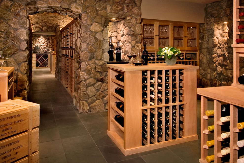 Custom Wine Cellar and Bar - Peterborough, NH - Modern - Wine Cellar ...