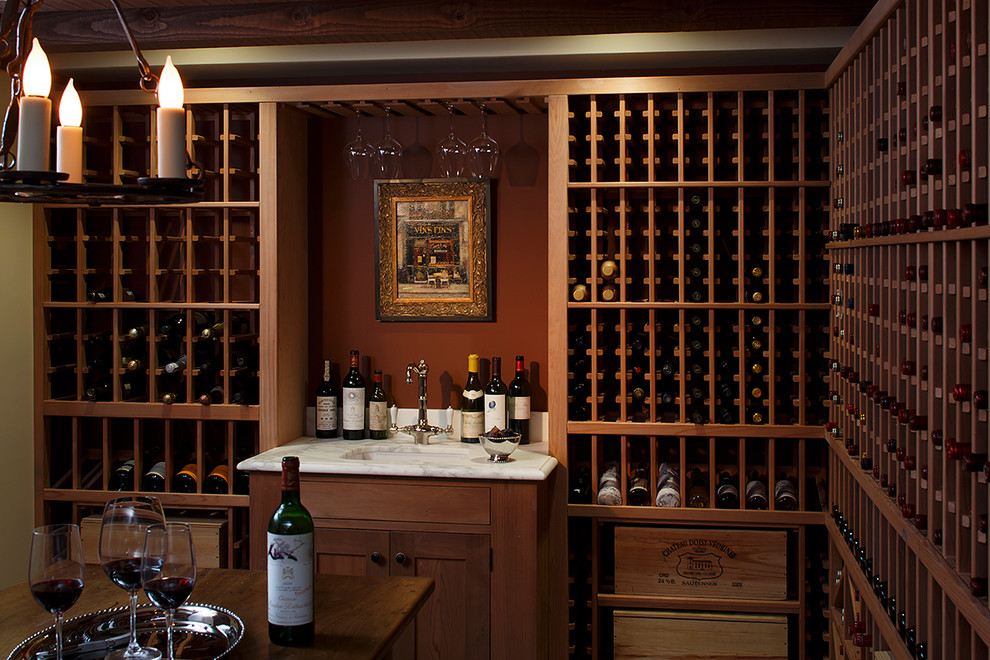 French Provincial Renovation - Traditional - Wine Cellar - San ...