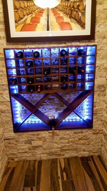 Garage Converted To Cigar Lounge - Contemporain - Cave à Vin ...