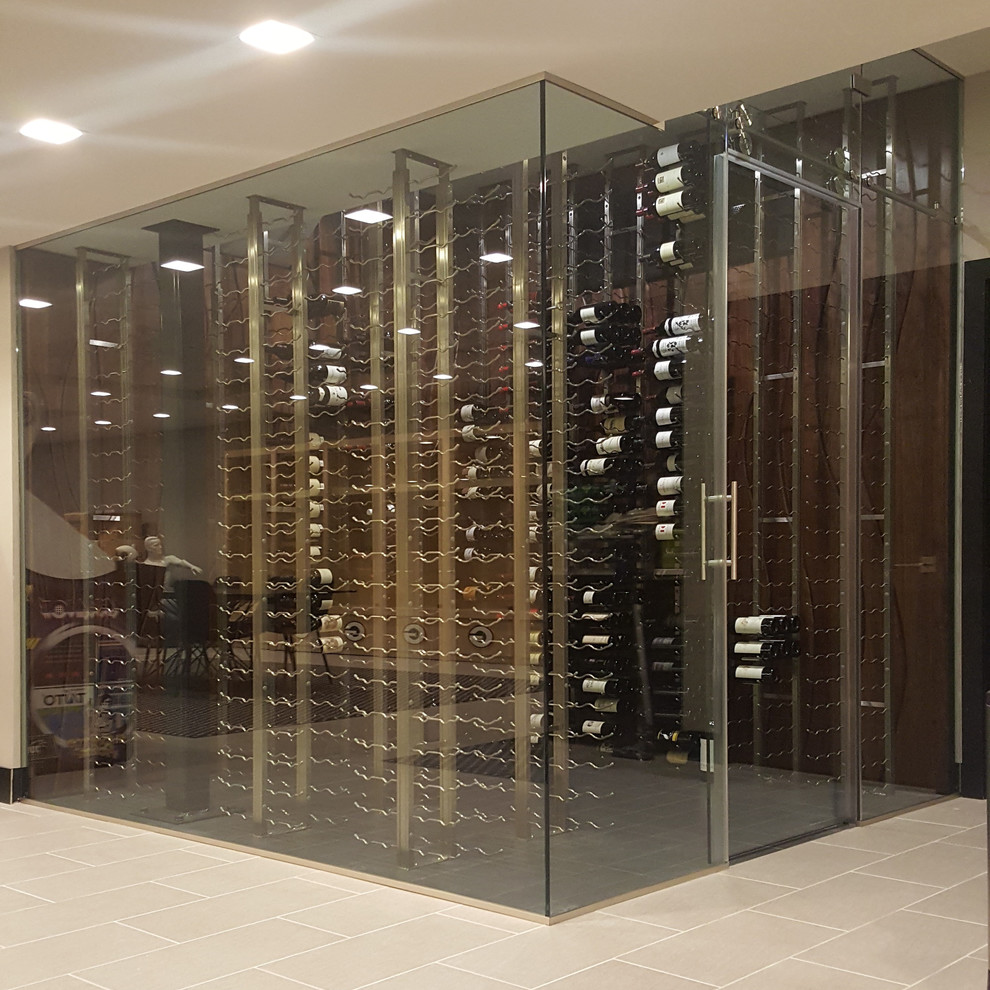 GlassCrafters' Glass Wine Cellar Installation Allentown, PA - Modern ...