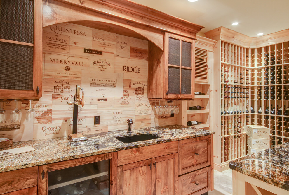 Home with Hidden Wine Room - Traditional - Wine Cellar - Grand Rapids ...