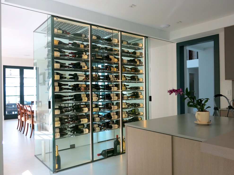 Key Biscayne Acrylic - Modern - Wine Cellar - Miami - by Dragon Cellars ...