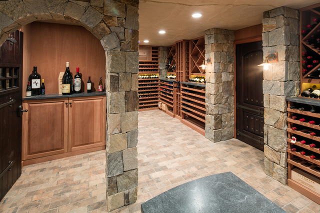 Long Branch Cabana Rustic Wine Cellar - Rustic - Wine Cellar - New York ...