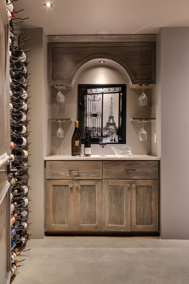 Lower Level Wine Cellar in Leawood, KS - Transitional - Wine Cellar ...