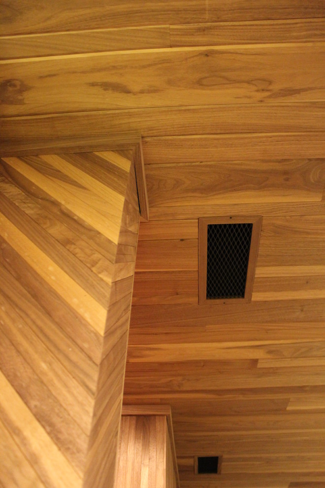 Mahogany Tongue & Groove Ceiling Panels - Traditional - Wine Cellar ...