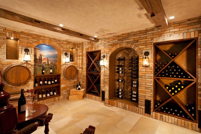 Manor House Wine Cellar - Rustic - Wine Cellar - Boston - by Roomscapes ...