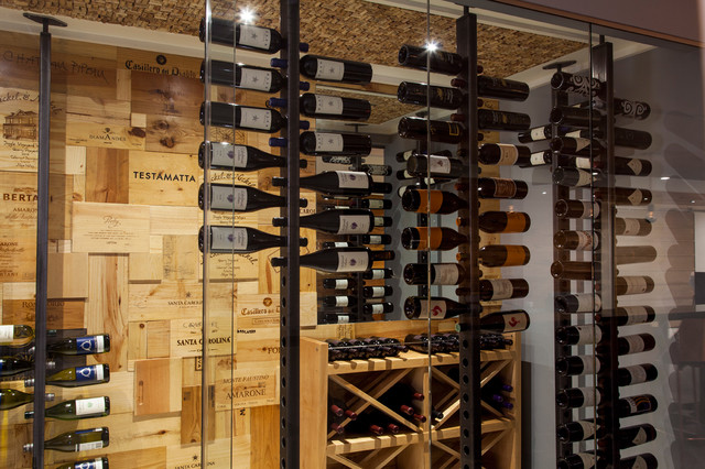 milton basement fit-out - Modern - Wine Cellar - Boston - by BHaley ...