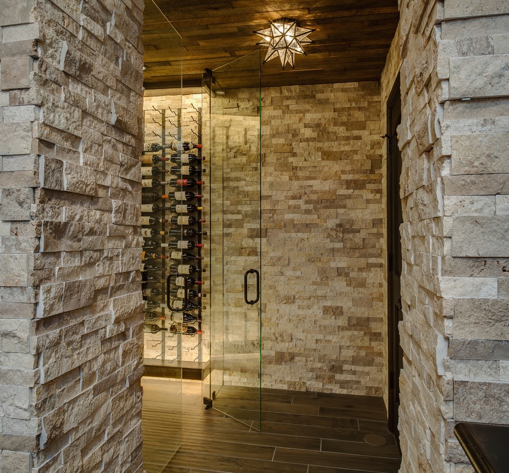 Northville Lower Level - Design & Build - Transitional - Wine Cellar ...