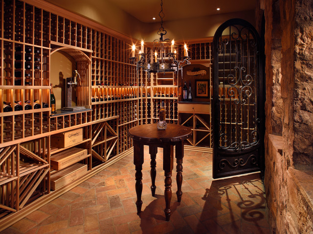 Tuscan Style Wine Cellar Design Ideas