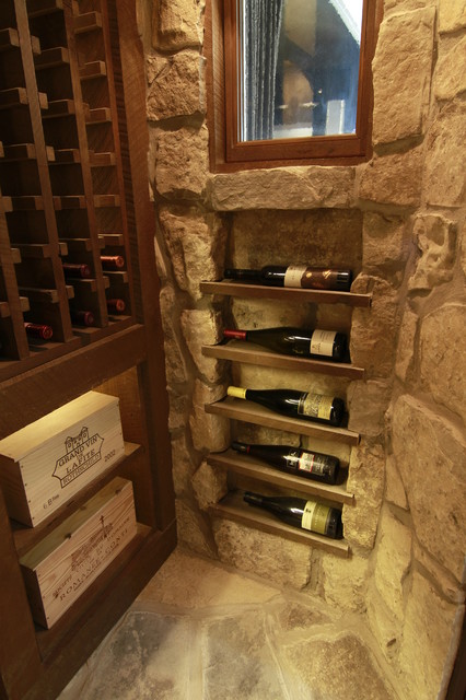 Rustic Raw Wood Wine Cellar - Rustic - Wine Cellar - Toronto - by Enns ...