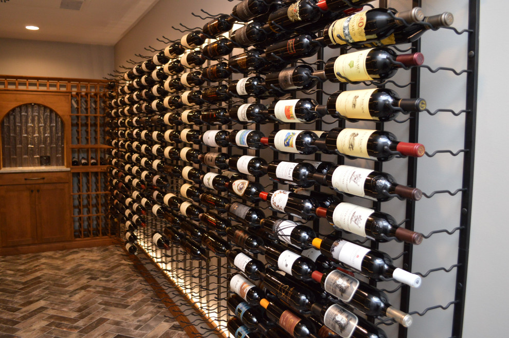 Sleek Metal Wine Racks are Perfect for this Contemporary Home Wine ...