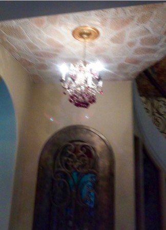 Stonecoat Installed on Ceiling Outside the Texas Home Wine Cellar ...