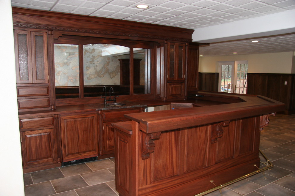 traditional Mahogany Bar - Traditional - Wine Cellar - Philadelphia ...