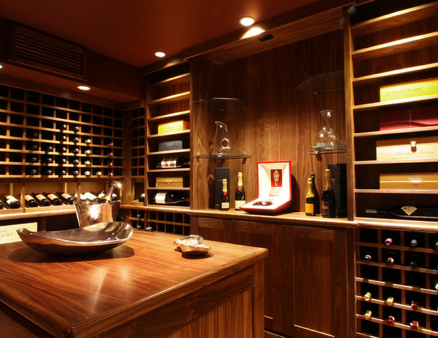 Traditional Walnut Wine Cellars by Papro Consulting - Traditional ...
