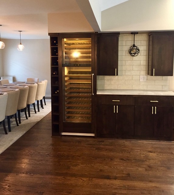 Transitional Living & Dining room. - Classique Chic - Cave à Vin ...