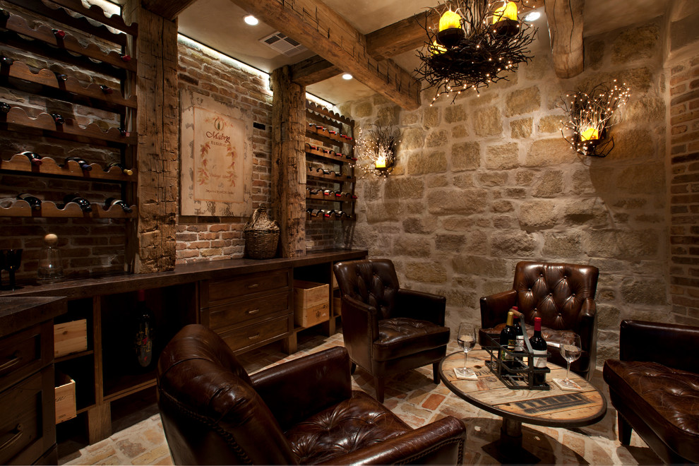 Tuscan Farmhouse - Mediterranean - Wine Cellar - Houston - by Eklektik ...