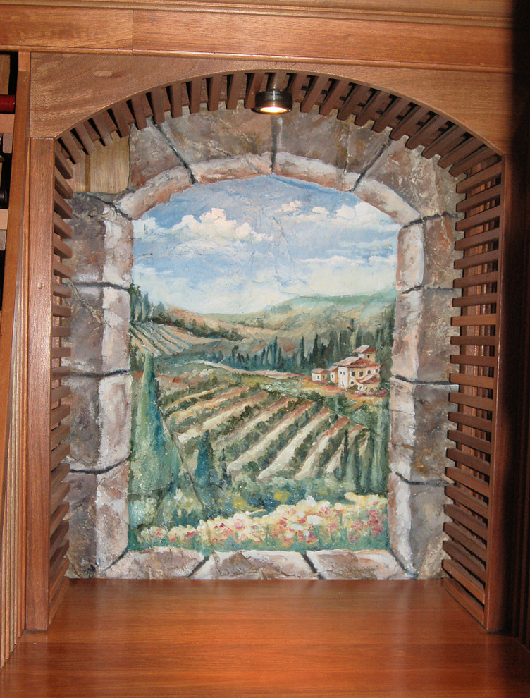 Wine Cellar Mural - Wine Cellar - Boston - by MacMurrayDesigns | Houzz