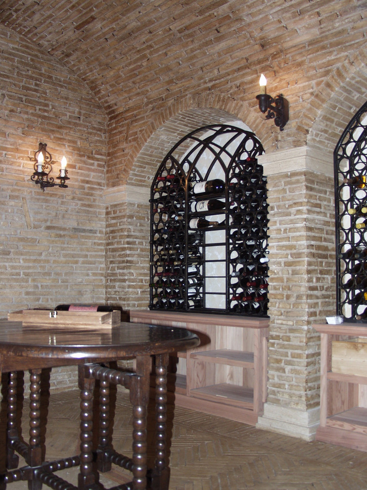 Wine Cellar w Vaulted Ceiling - Mediterranean - Wine Cellar - Chicago ...