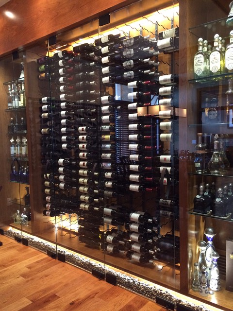 Wine Display Wall - Modern - Wine Cellar - Denver - by Signature ...