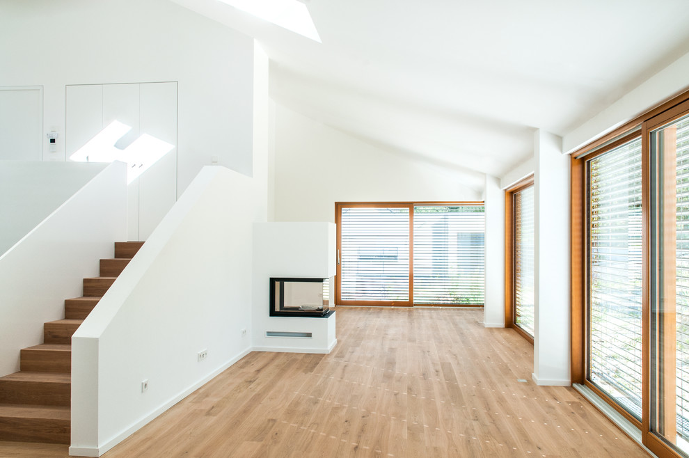 Neubau Einfamilienhaus mit Split-Level - Contemporary - Family Room ...